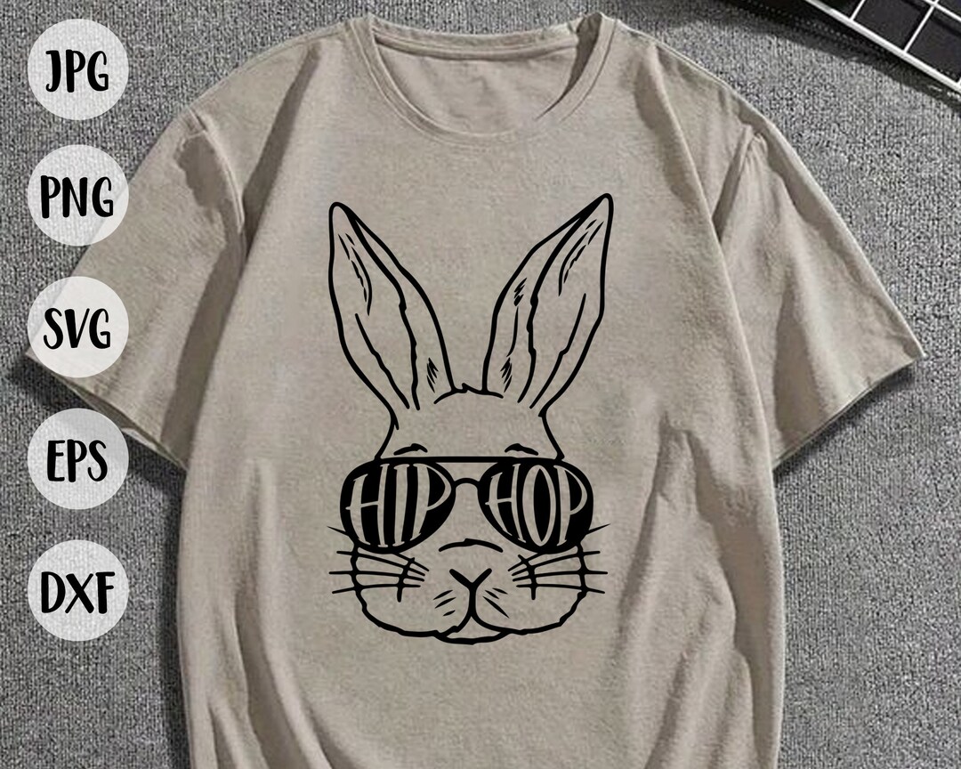 Hip Hop SVG, Easter Bunny Sunglasses SVG, Bunny With Sunglasses SVG ...