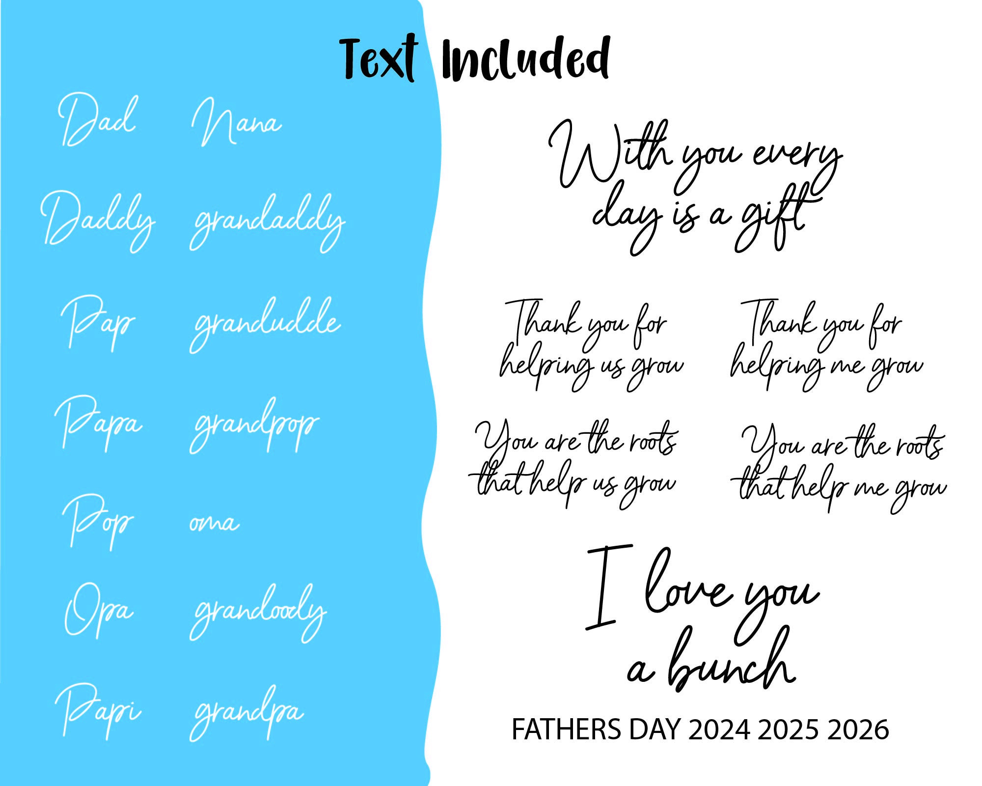 Dad and Child SVG Bundle Personalized Handprints With Custom Names Best ...