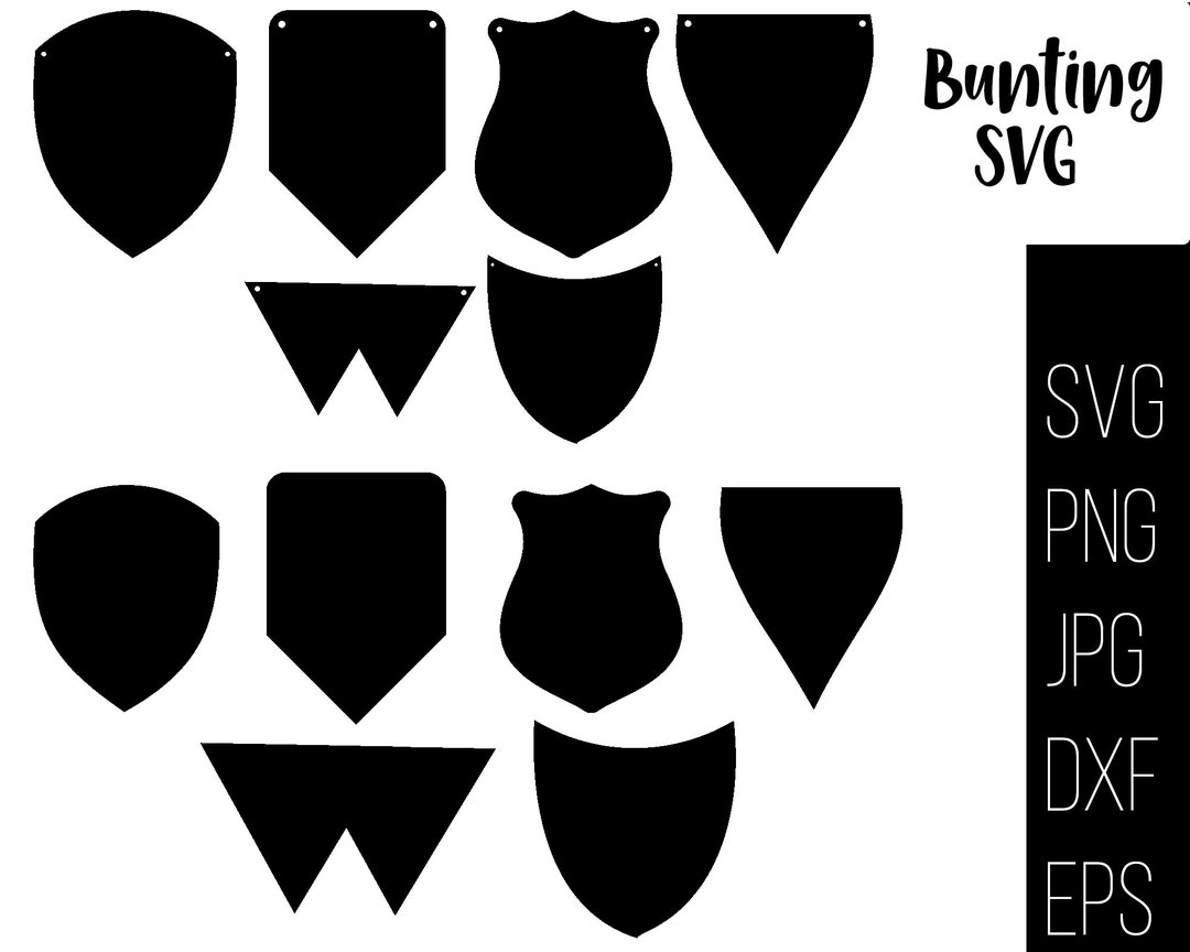 Banner Bunting Birthday Party Svg Bunting Banner Svg Template Banner