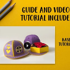 Baseball Cap Box SVG Template, Favor Box Svg, Baseball Hat Box SVG, Favor Box SVG, Cricut Cut ...