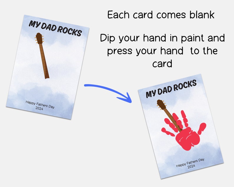 Father's Day Printable Art Bundle Handprint Art & Activity Pages for ...