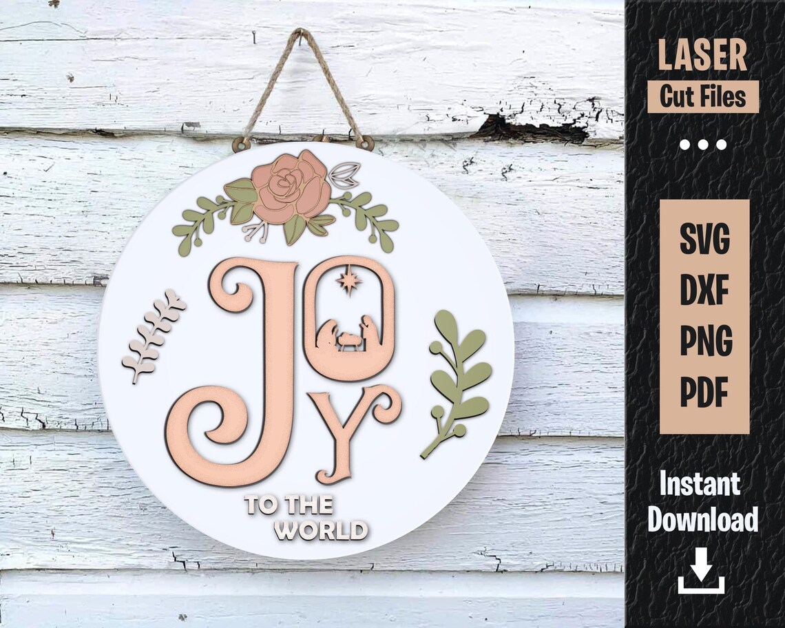 Joy Welcome Home Outdoor Signs, Instant Digital Download, Laser Cut ...