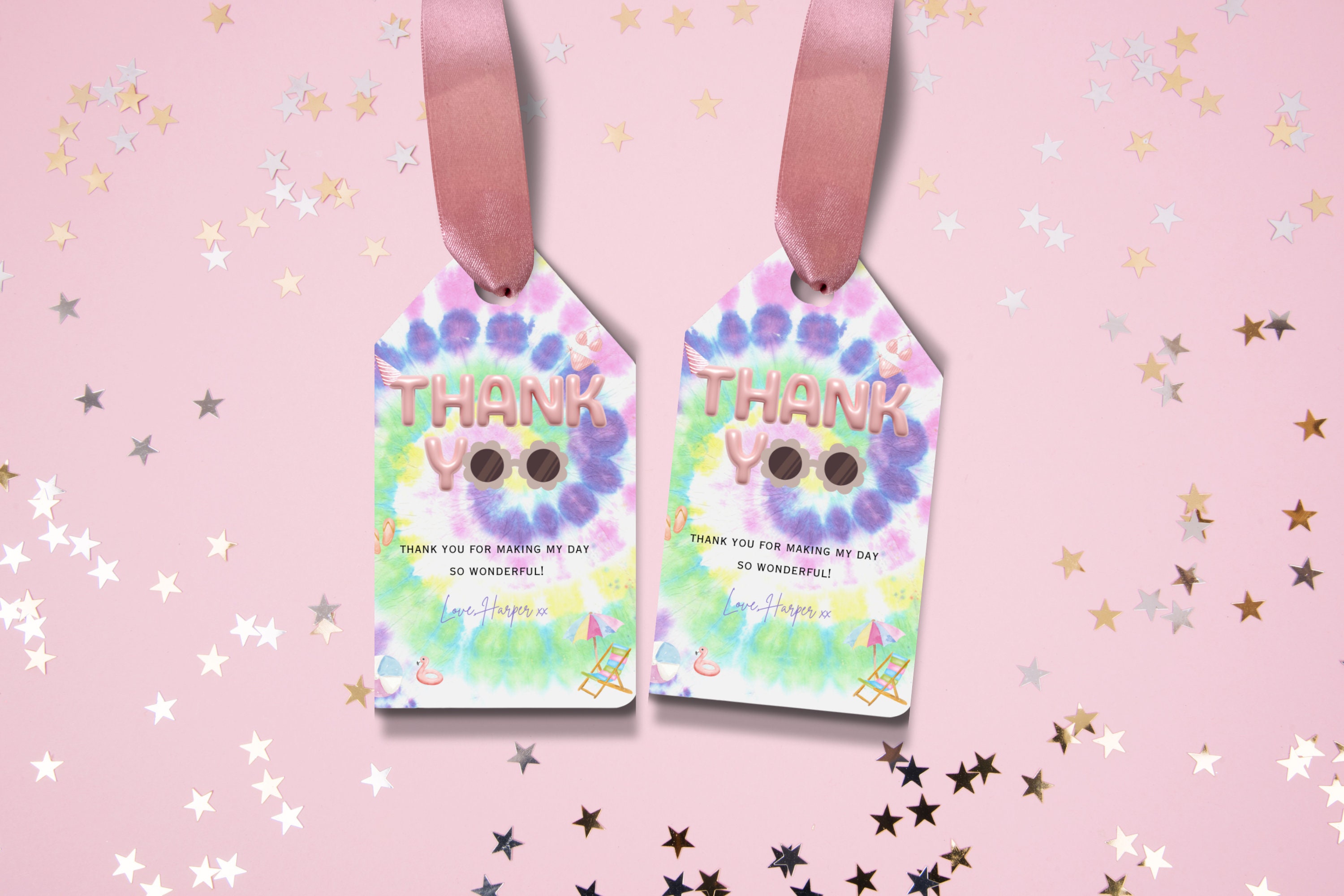Thanks for Making My Party A Splash | Summer Birthday Favor Tags | Girl ...