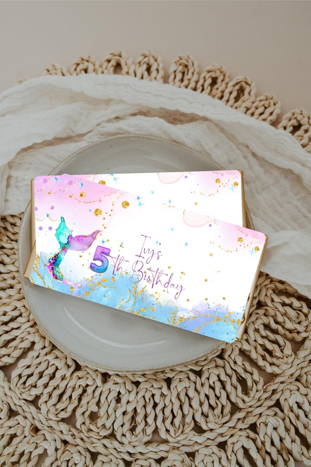 Printable Candy Bar Wrapper | Candy Label | Party Favors | Mermaid ...