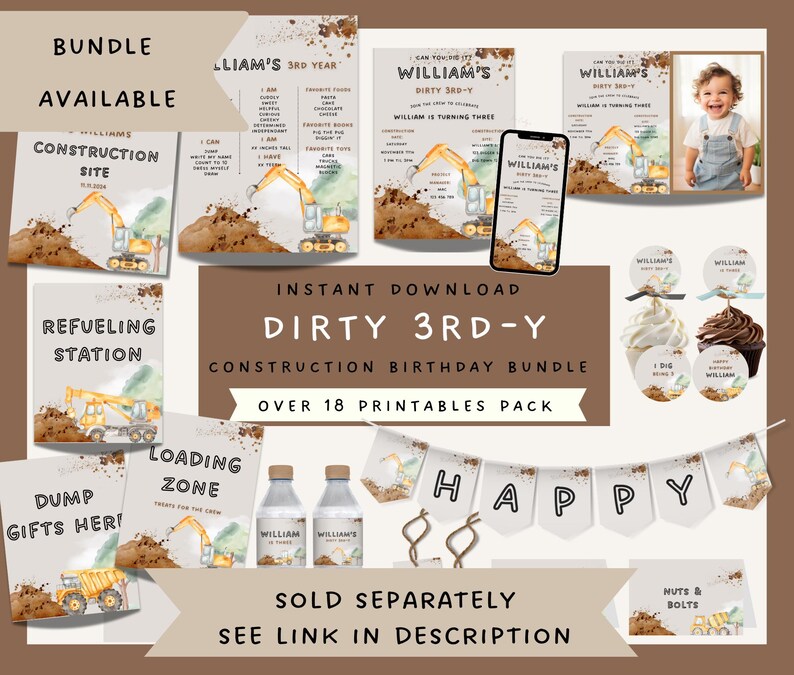 Construction Food Labels Construction Buffet Card Construction Trucks ...