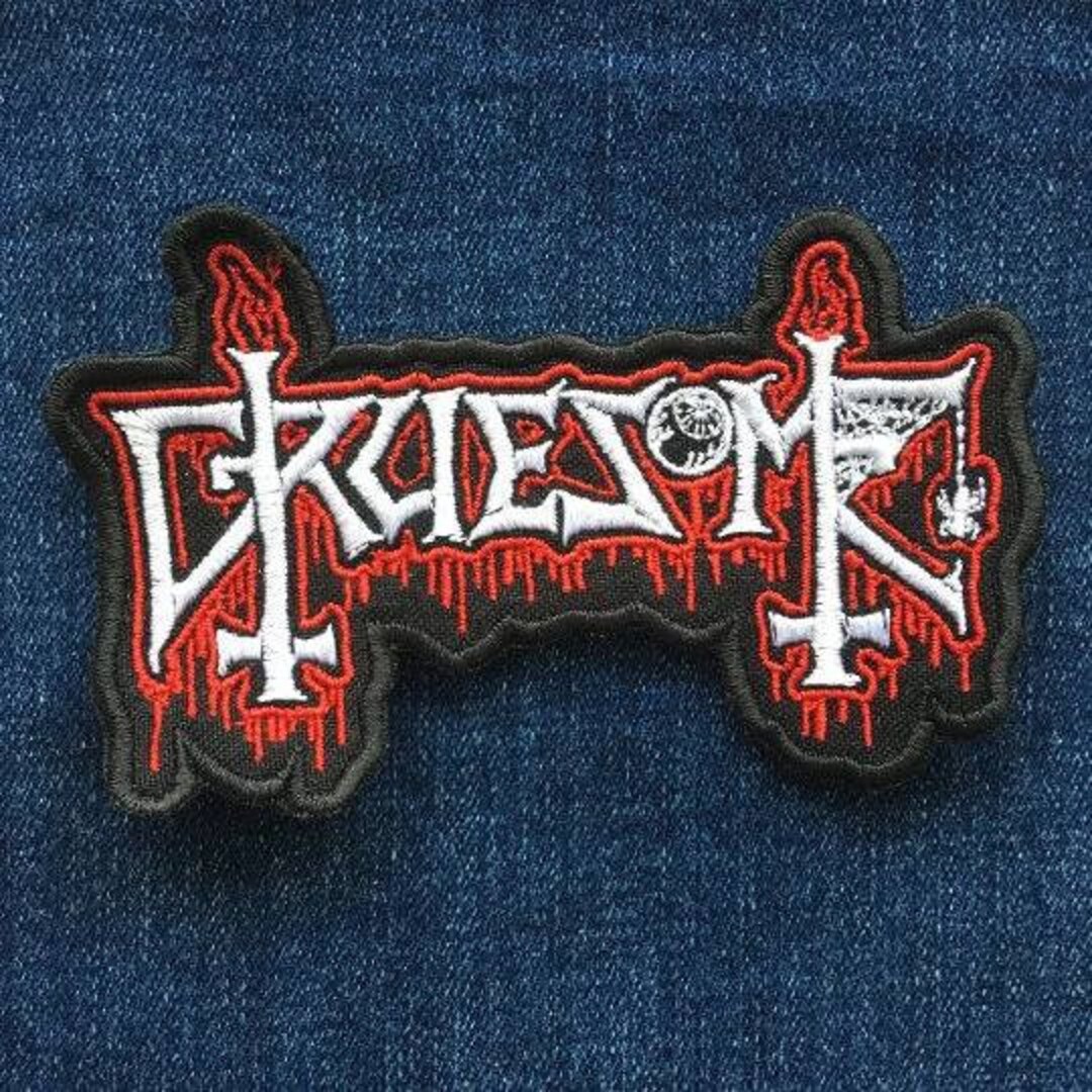 GRUESOME Embroidered Patch Skeletal Remains Exhumed Malevolent Creation Jungle Rot Cancer ...