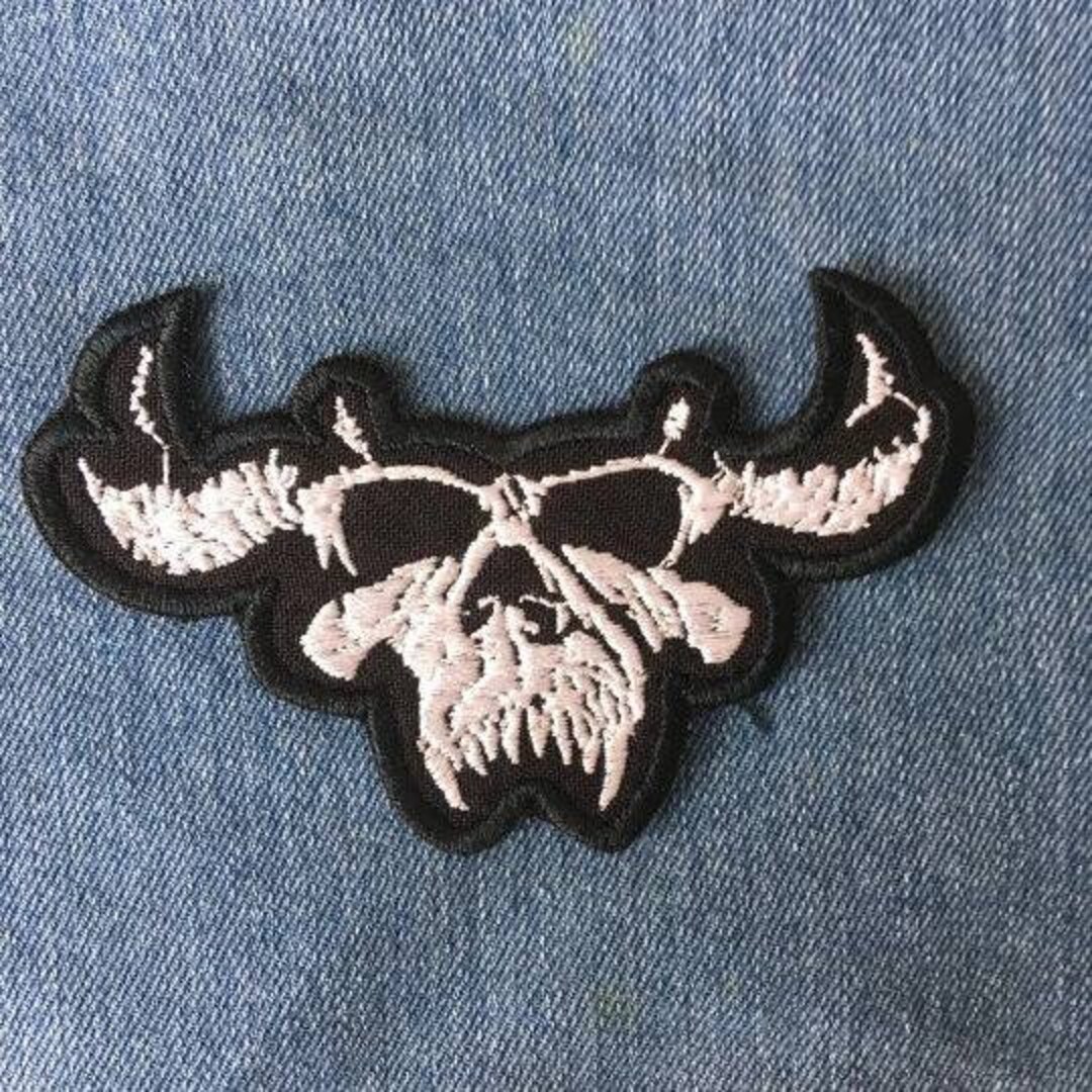 DANZIG Emblem Embroidered Patch Misfits Samhain Judas Priest Black Sabbath Ozzy Osbourne White ...