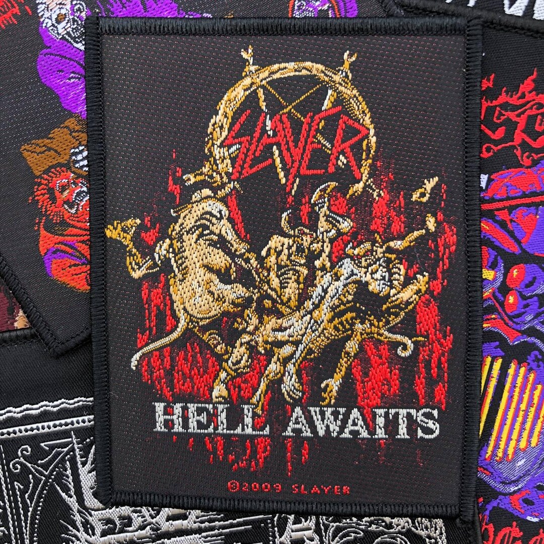 SLAYER Hell Awaits Official Woven Patch Metallica Megadeth Exodus ...