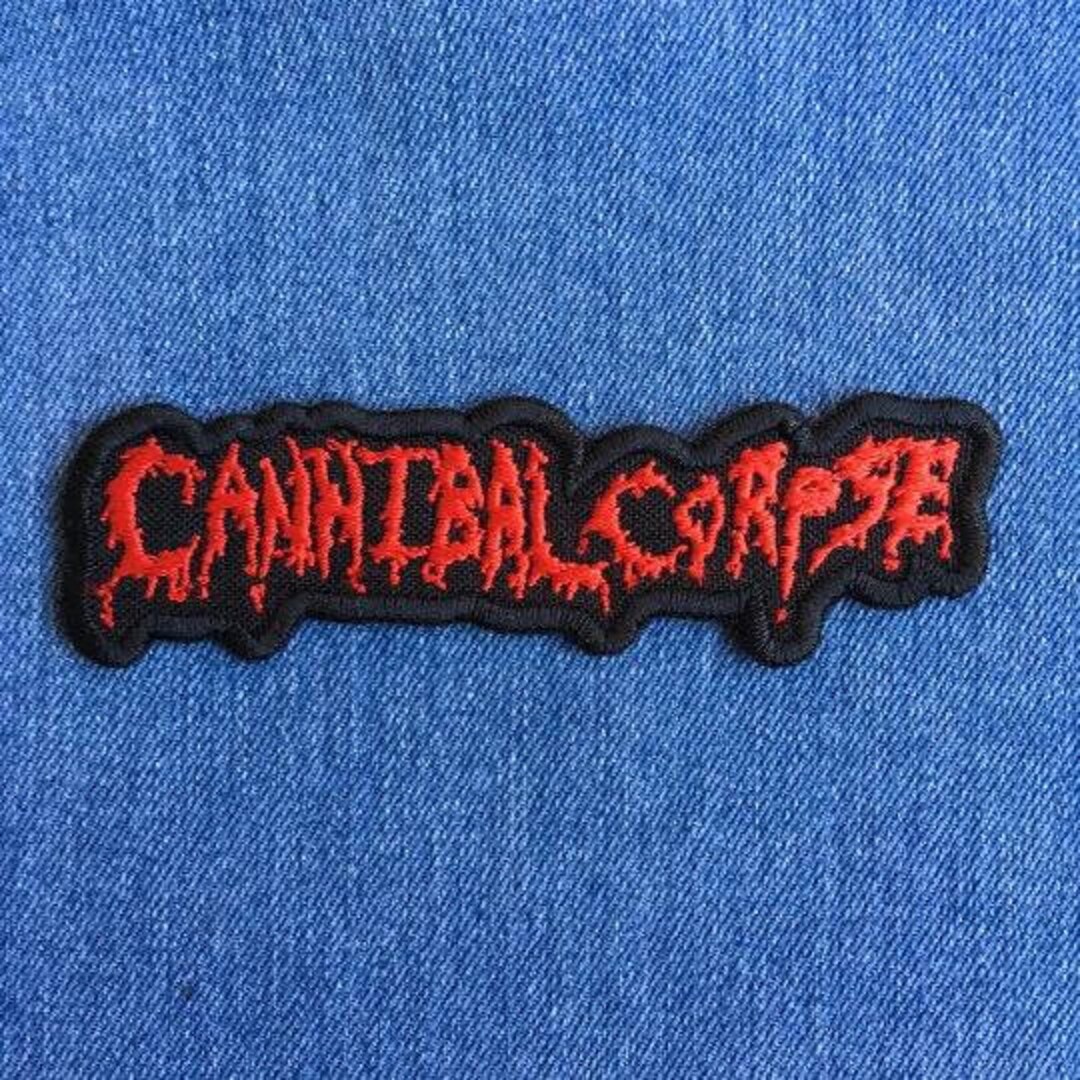 CANNIBAL CORPSE Old Logo Embroidered Patch Benediction Unleashed Pestilence Incantation Bolt ...