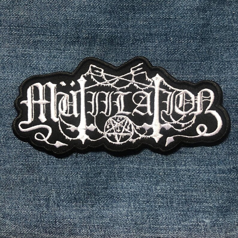 MUTIILATION Big Shaped Embroidered Patch Torgeist Drowning the Light Bathory LLN Vlad Tepes ...