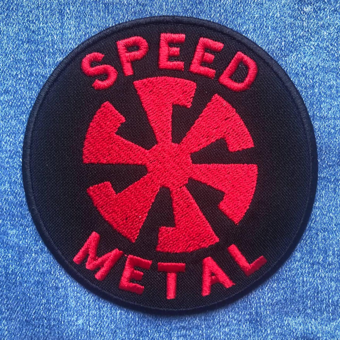 Speed Metal Shaped Embroidered Patch Motörhead Slayer Megadeth Exciter ...