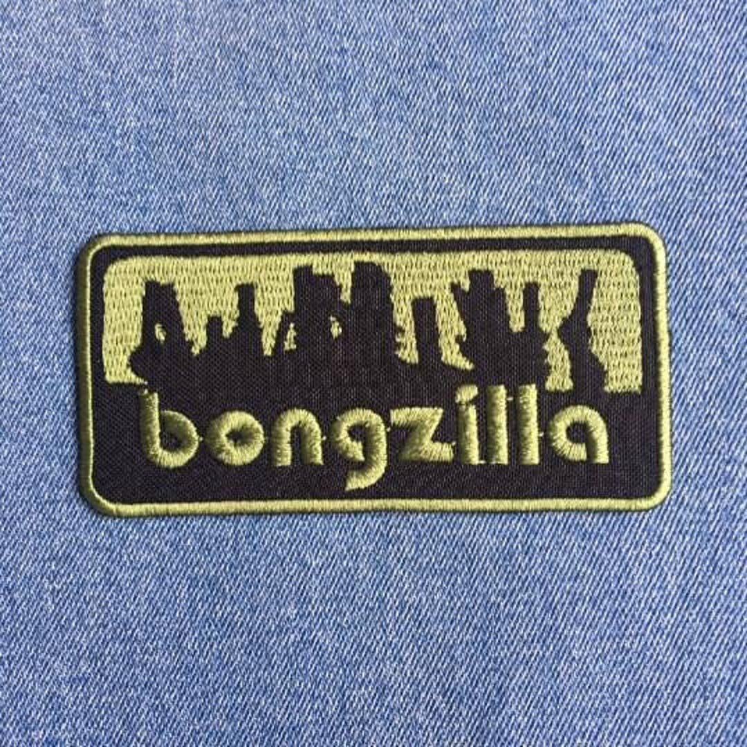 BONGZILLA Green Embroidered Patch Weedeater Electric Wizard Bongripper Acid King Sleep High on ...