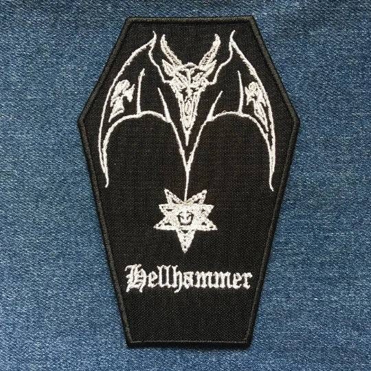 HELLHAMMER Coffin Embroidered Patch Celtic Frost Sarcófago Beherit ...