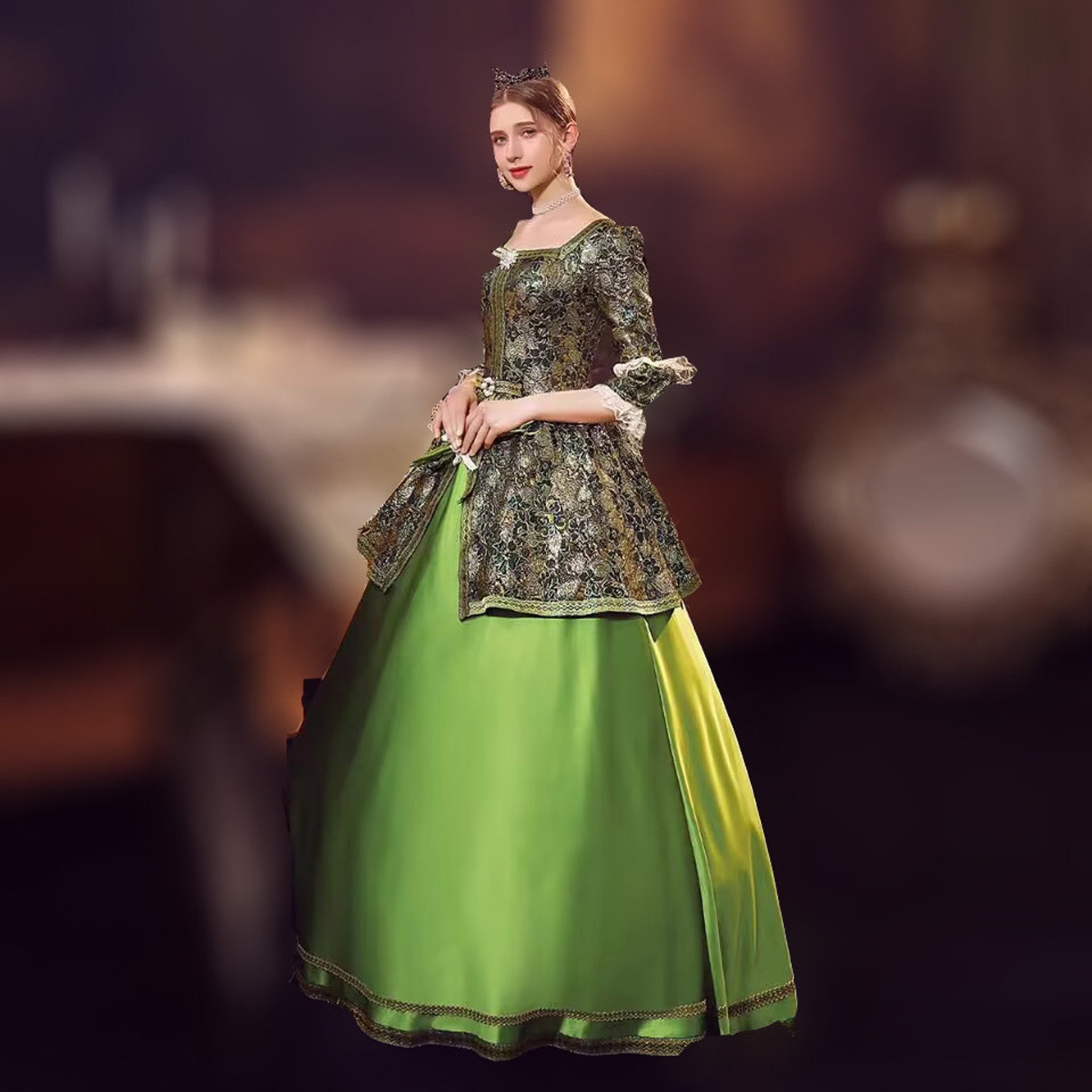 Green Princess Dresses, Masquerade Dresses, Wedding Dress, Prom Ball ...