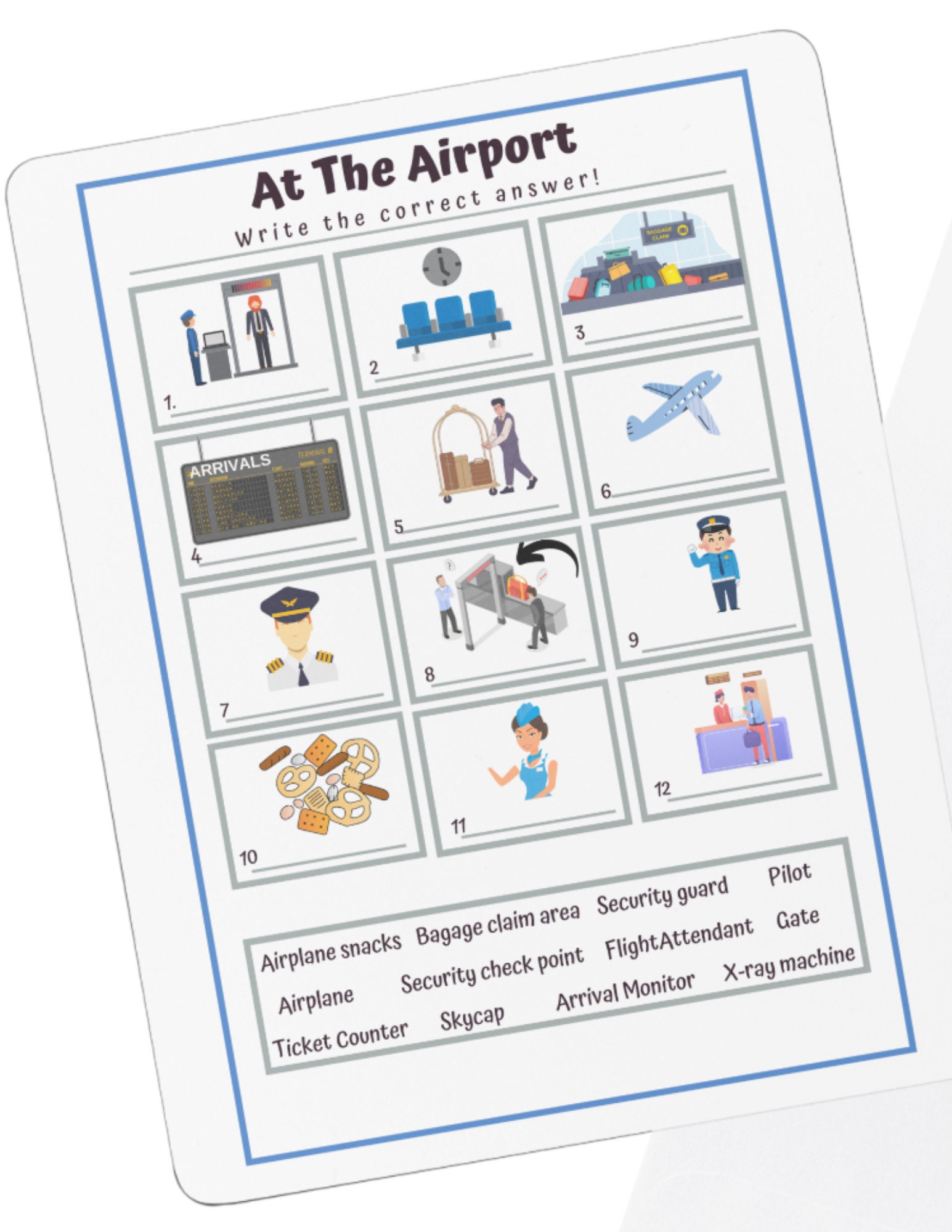 Airplane Travel Worksheets for Children.easy to Download and Print to ...