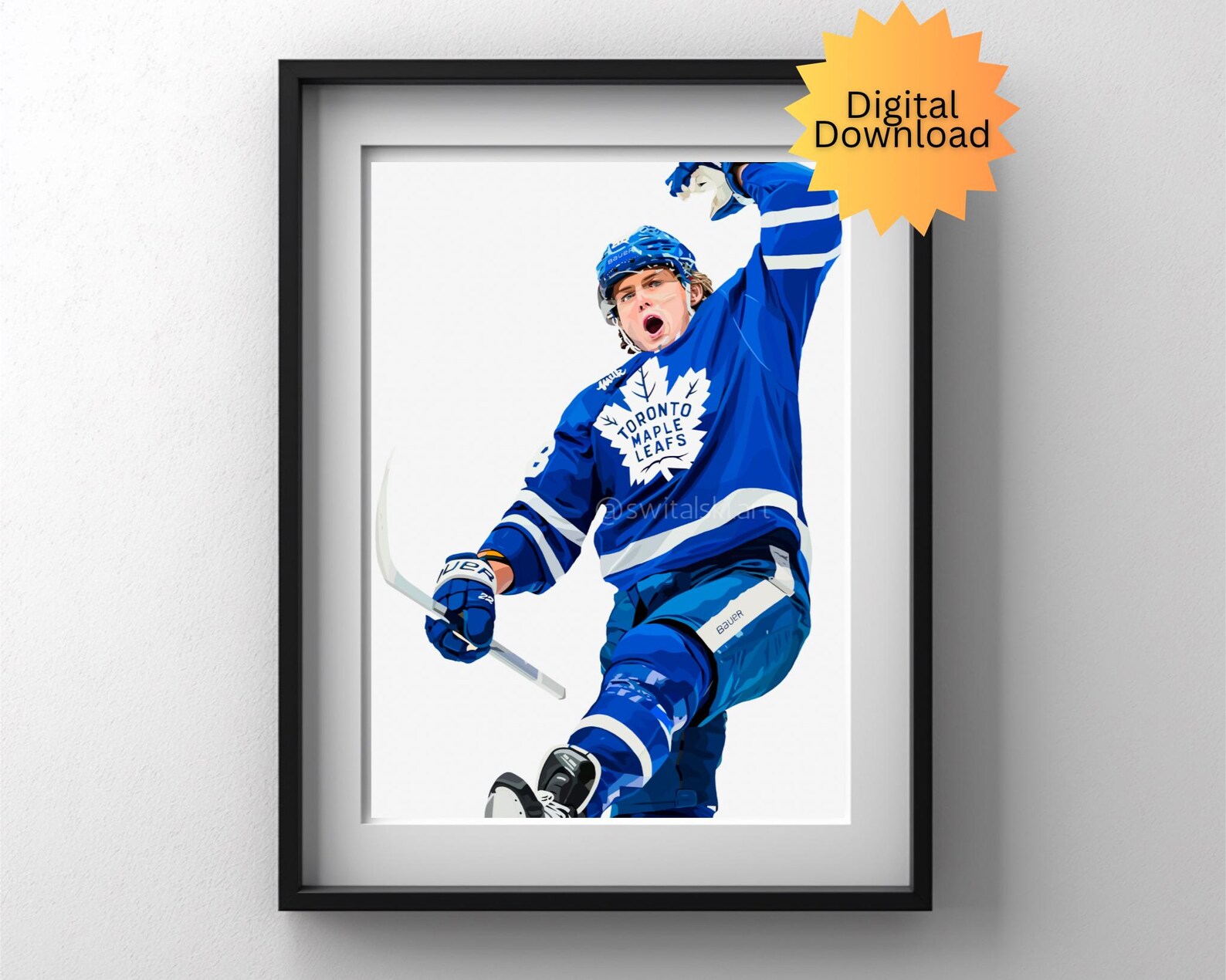 William Nylander Digital Illustration: Toronto Maple Leafs Hockey ...