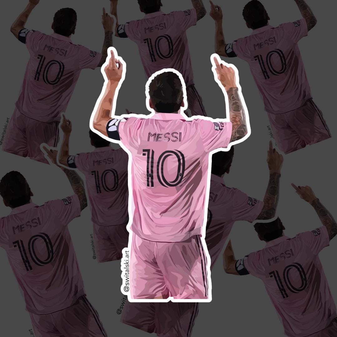 Lionel Messi Miami FC MLS Football Digital Art Illustration Laptop ...