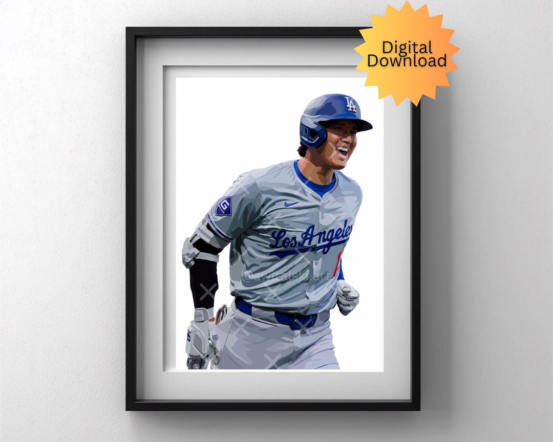 Shohei Ohtani Digital Illustration: Los Angeles Printable Art (digital ...