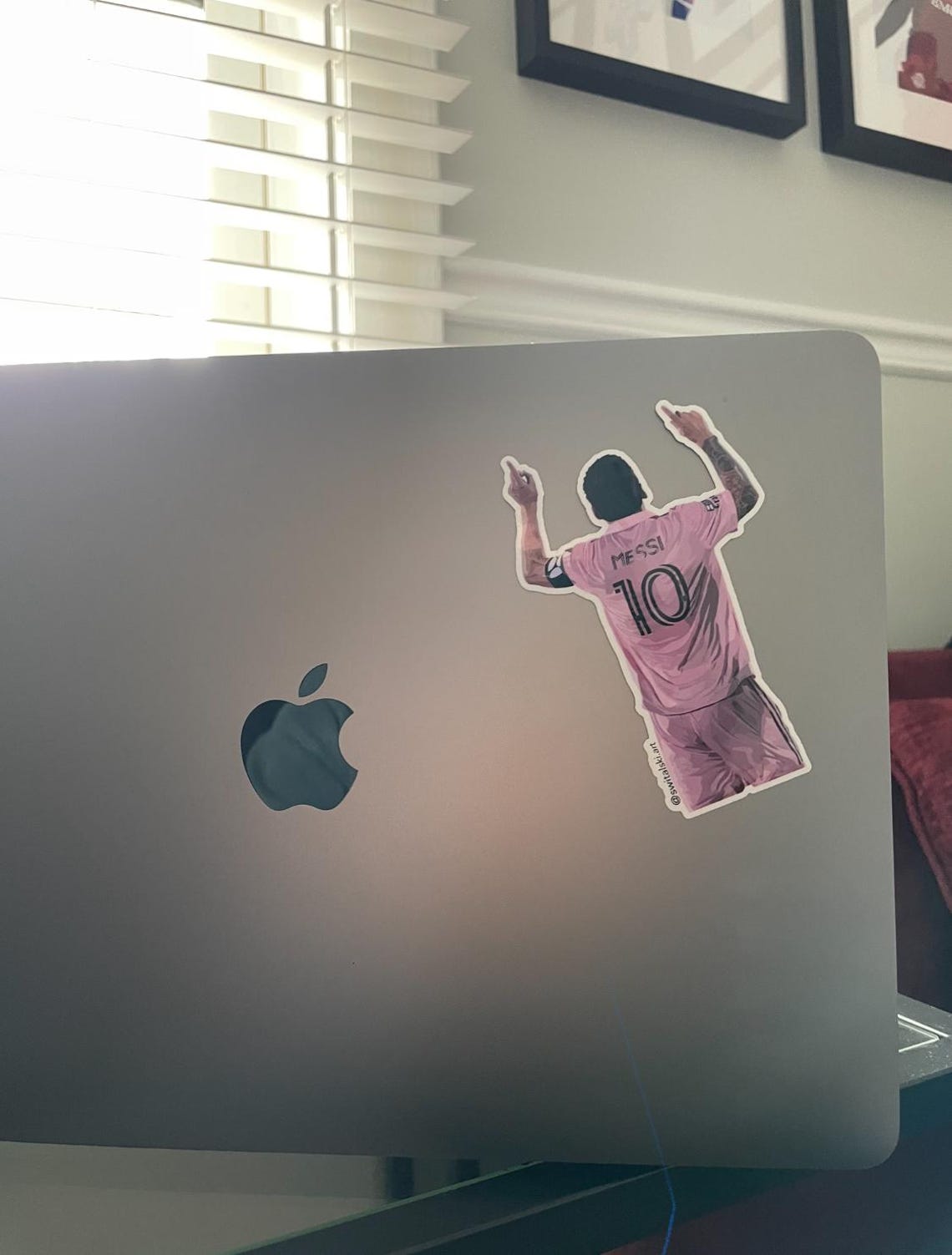 Lionel Messi Miami FC MLS Football Digital Art Illustration Laptop ...