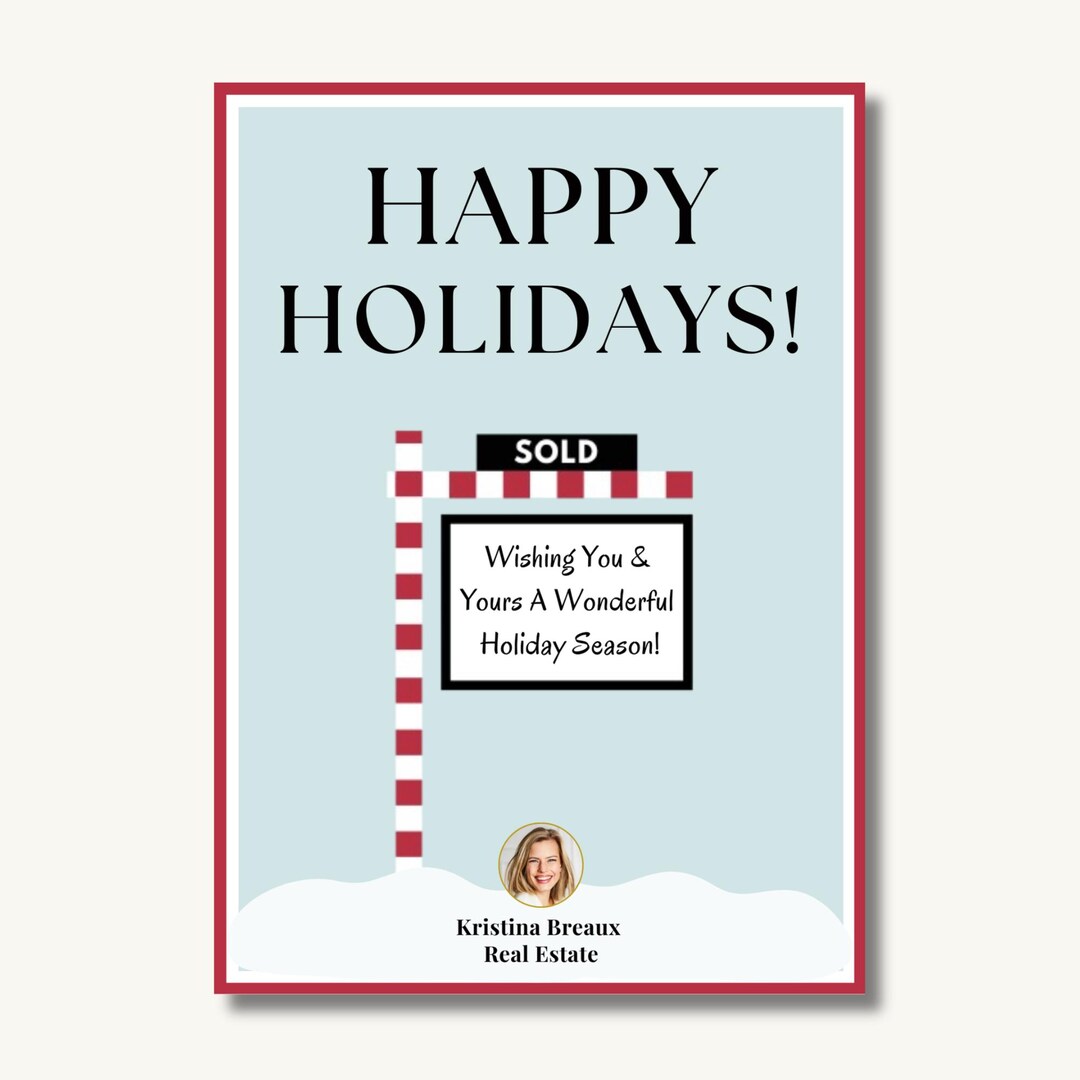 Realtor Holiday Postcards Real Estate Holiday Postcard Realtor ...