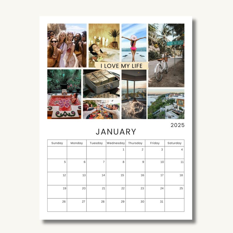 Vision Boarding Calendar Vision Boarding Kit Vision Boarding Template ...