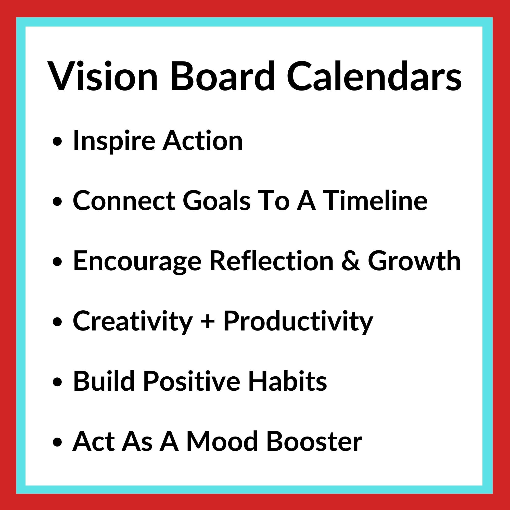 Vision Board Calendar Downloadable Vision Boarding Calendar Vision ...