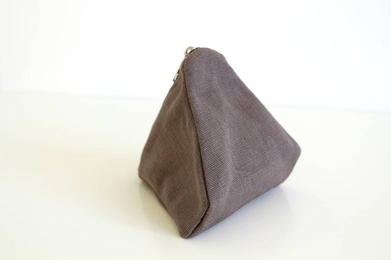 Organic Cotton Pouch Light Brown Pouch Coin Purse Mini - Etsy