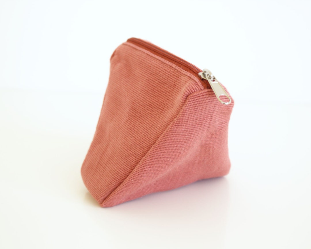 Small Cotton Pouch, Cedarwood Pouch, Coin Purse, Mini Organizer, Zipper ...