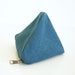 Organic Cotton Pouch, Blue Pouch, Coin Purse, Mini Organizer, Zipper ...