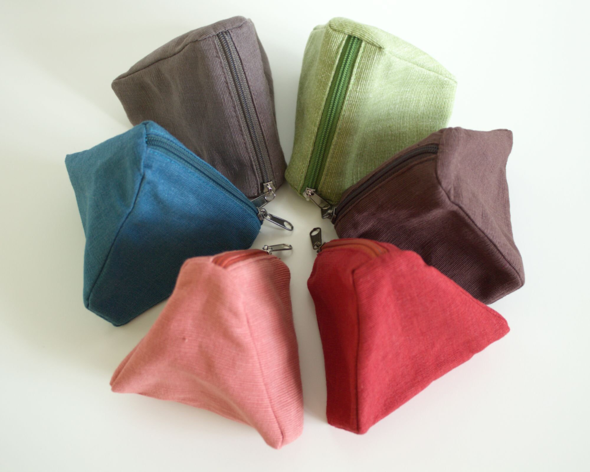 Organic Cotton Pouch Brown Pouch Coin Purse Mini Organizer - Etsy