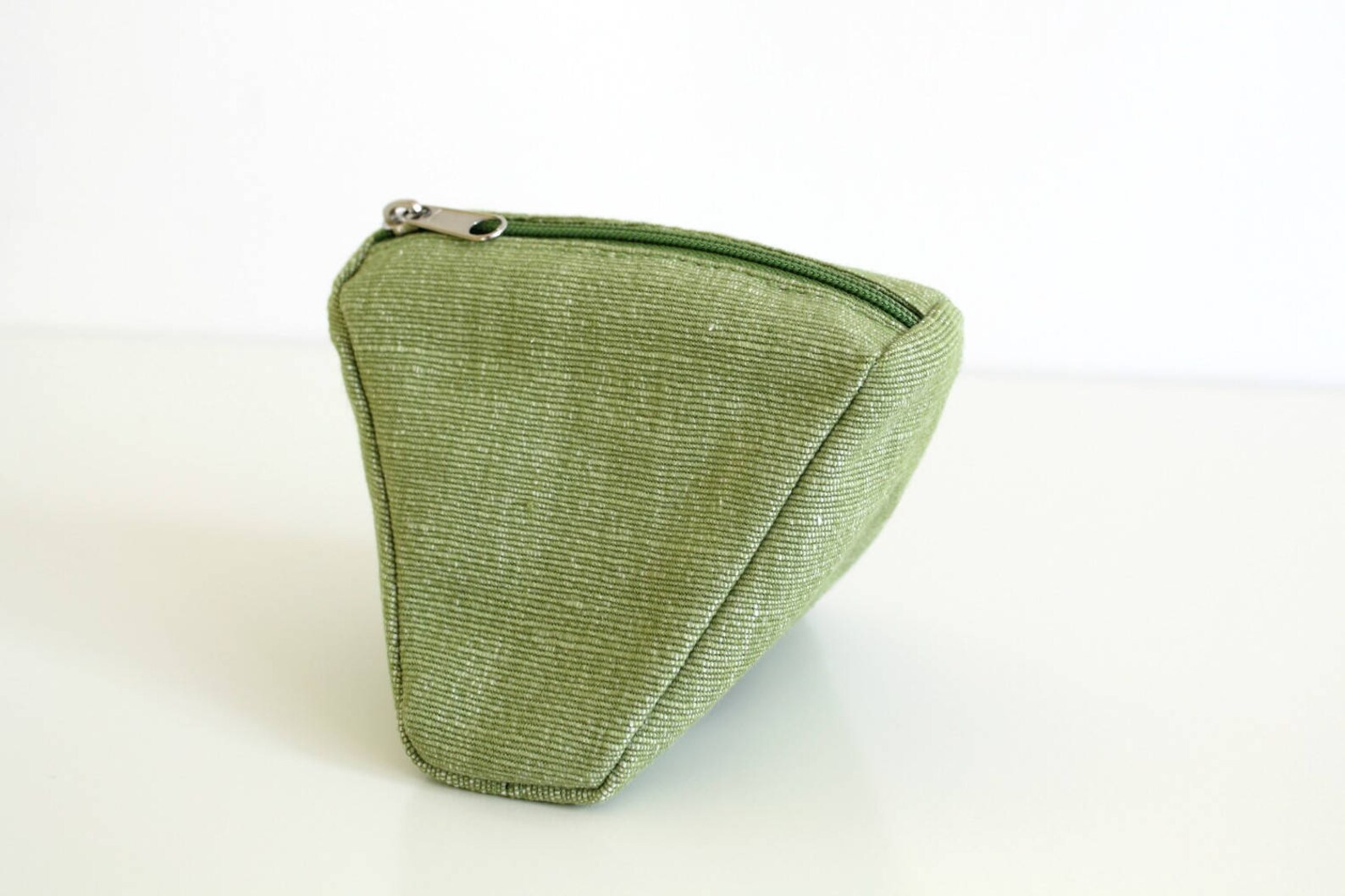 Small cotton pouch green pouch coin purse mini organizer | Etsy