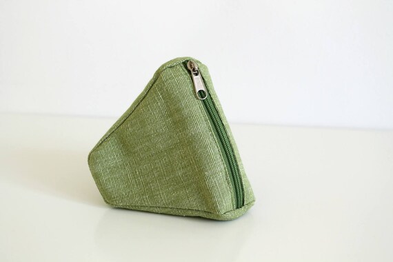Small Cotton Pouch Green Pouch Coin Purse Mini Organizer - Etsy