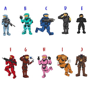 Red Vs. Blue RVB Acrylic Charm Keychain - Etsy