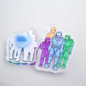 RVB Red Vs. Blue Halo Acrylic Pin AI Fragments Epsilon Theta Delta ...