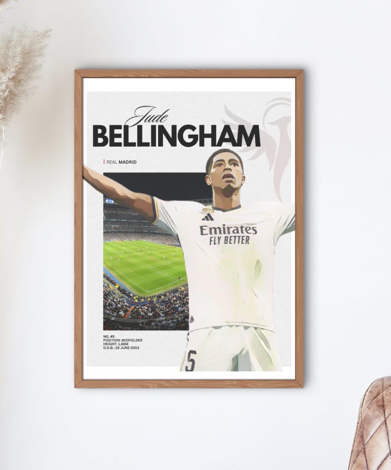 Jude Bellingham Poster, Real Madrid Poster, La Liga Poster, Sports ...