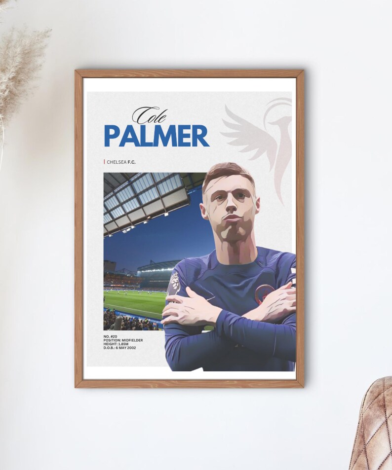 Cole Palmer Poster Chelsea Poster Premier League Poster Sports Poster ...