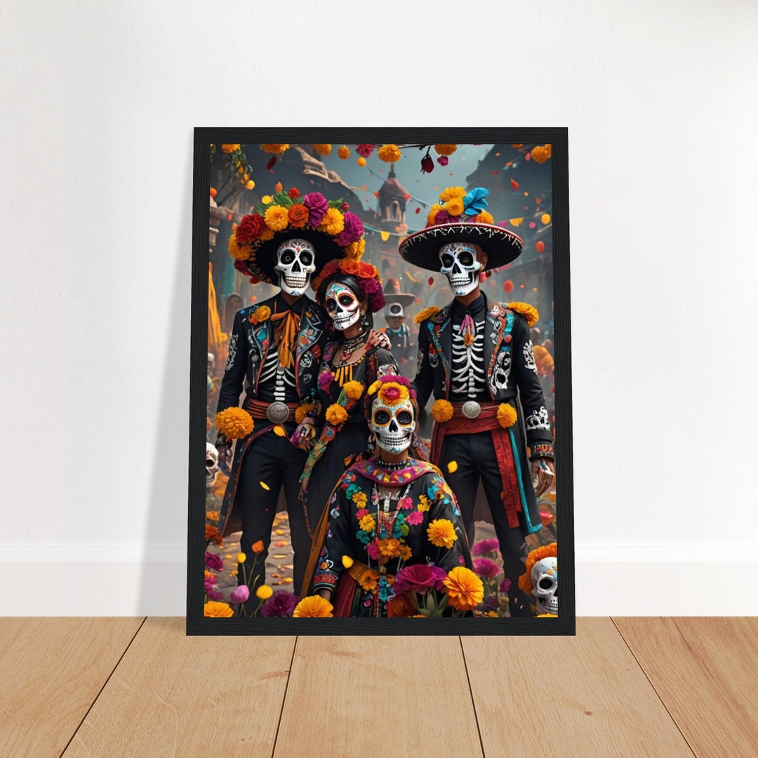 Day of the Dead Digital Art, Funny Halloween Wall Art, Halloween Ideas ...