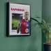 Raphinha Poster, Cartoon Barcelona Poster La Liga Poster Sports Poster ...