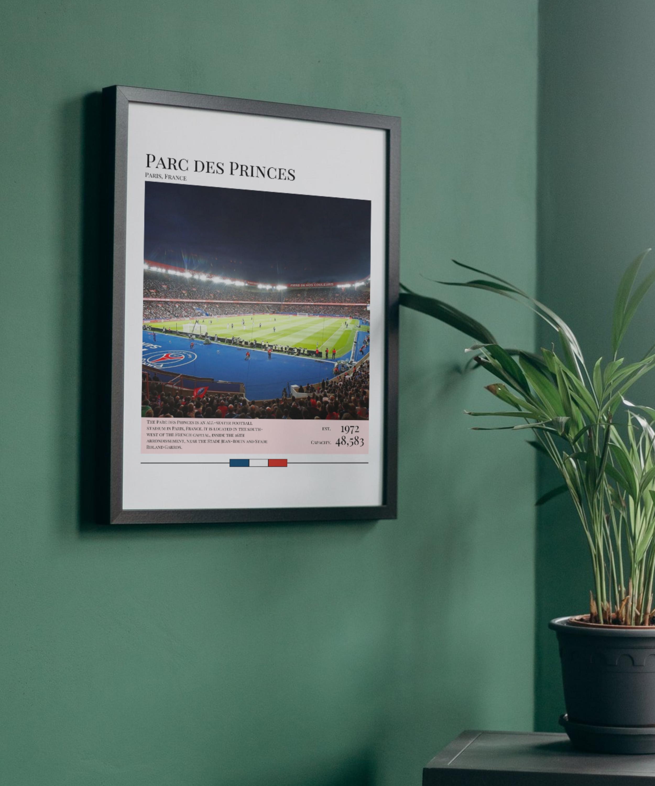 Parc Des Princes Stadium Poster, PSG Poster Print, Football Stadium ...