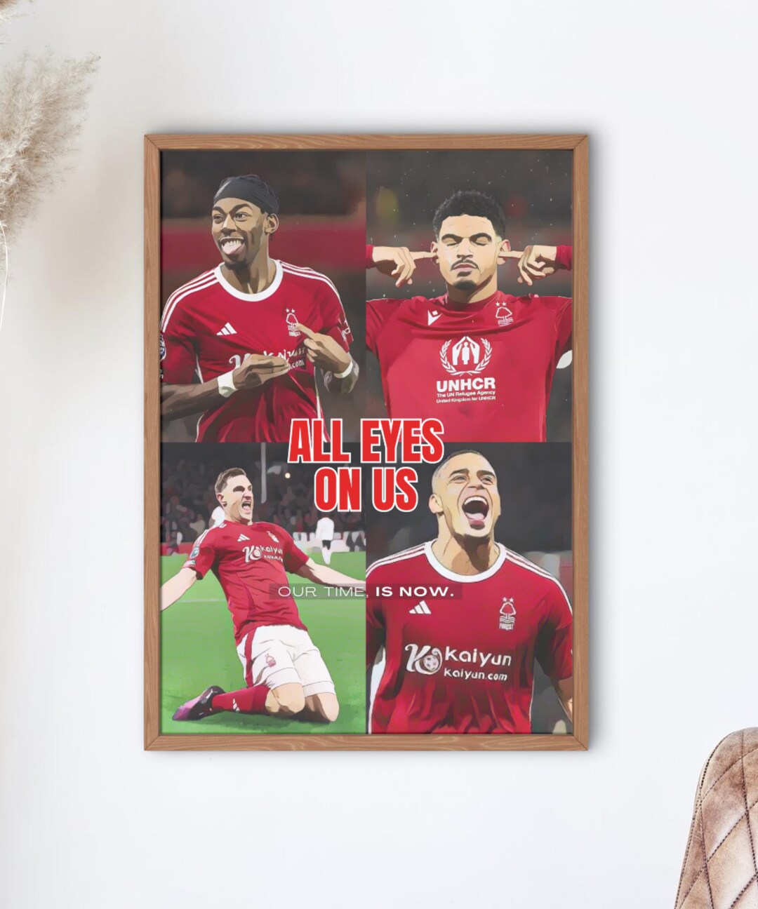 Nottingham Forest Poster Cartoon Elanga Gibbs-white Wood Murillo Poster ...