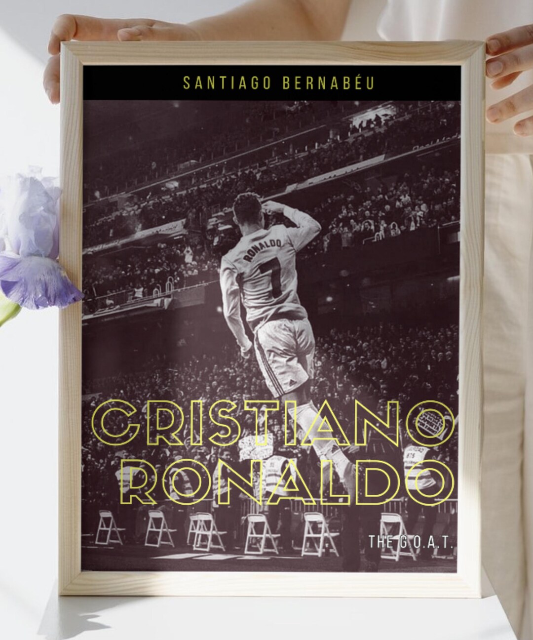 Cristiano Ronaldo Poster, Ronaldo Print, CR7 Poster Gift, Real Madrid ...