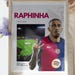 Raphinha Poster, Cartoon Barcelona Poster La Liga Poster Sports Poster ...
