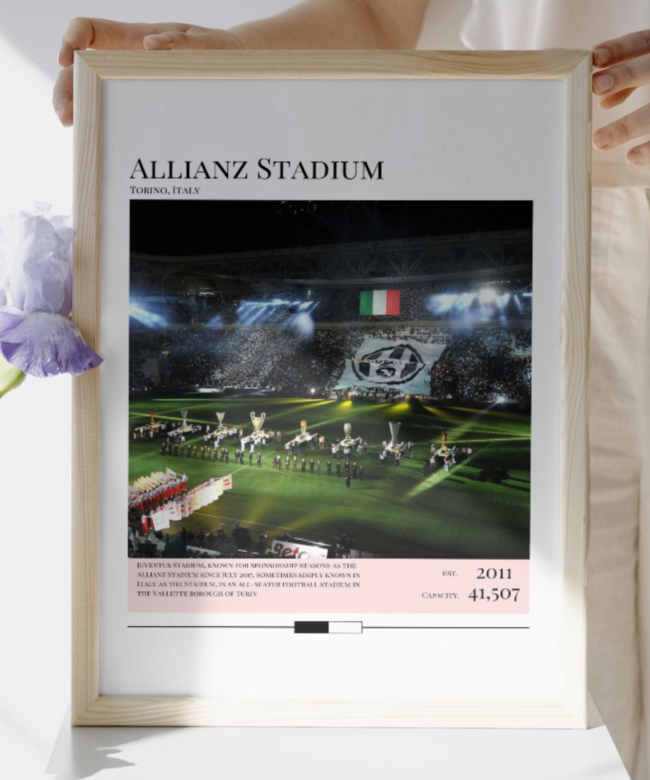 Allianz Stadium Poster, Juventus Poster Print, Football Stadium Poster ...