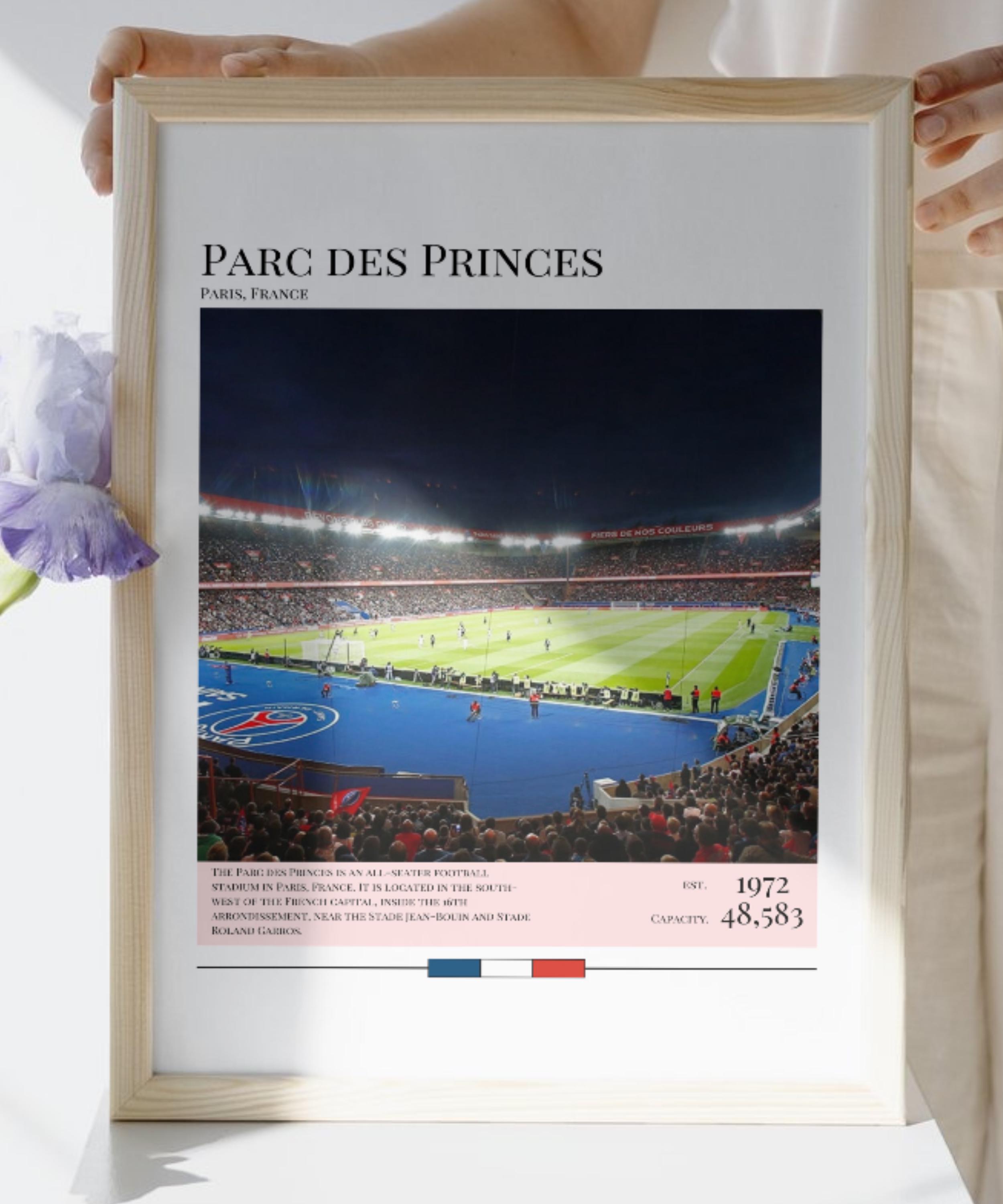 Parc Des Princes Stadium Poster, PSG Poster Print, Football Stadium ...