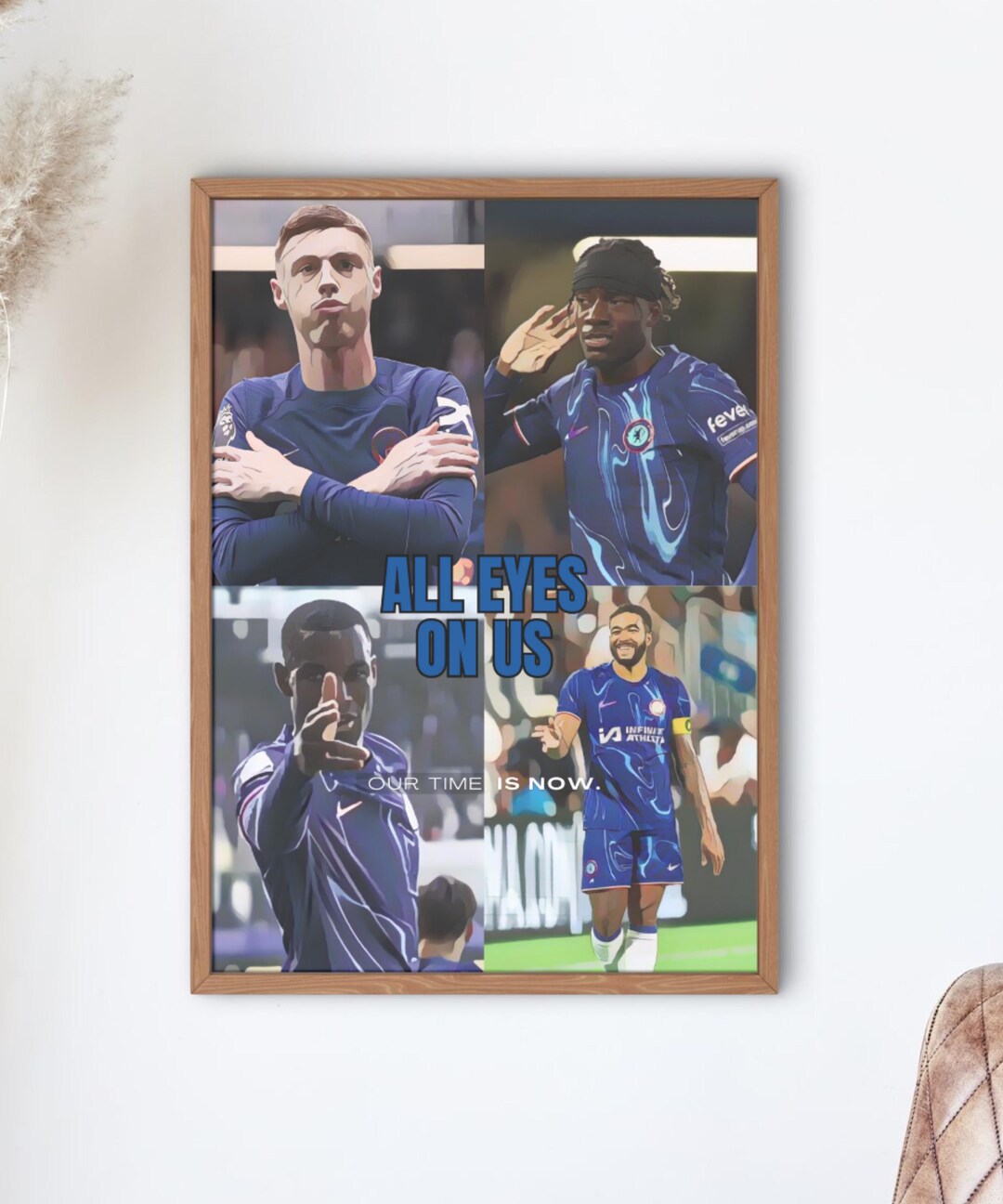 Chelsea Poster Cartoon Cole Palmer Madueke James Jackson Poster Premier ...