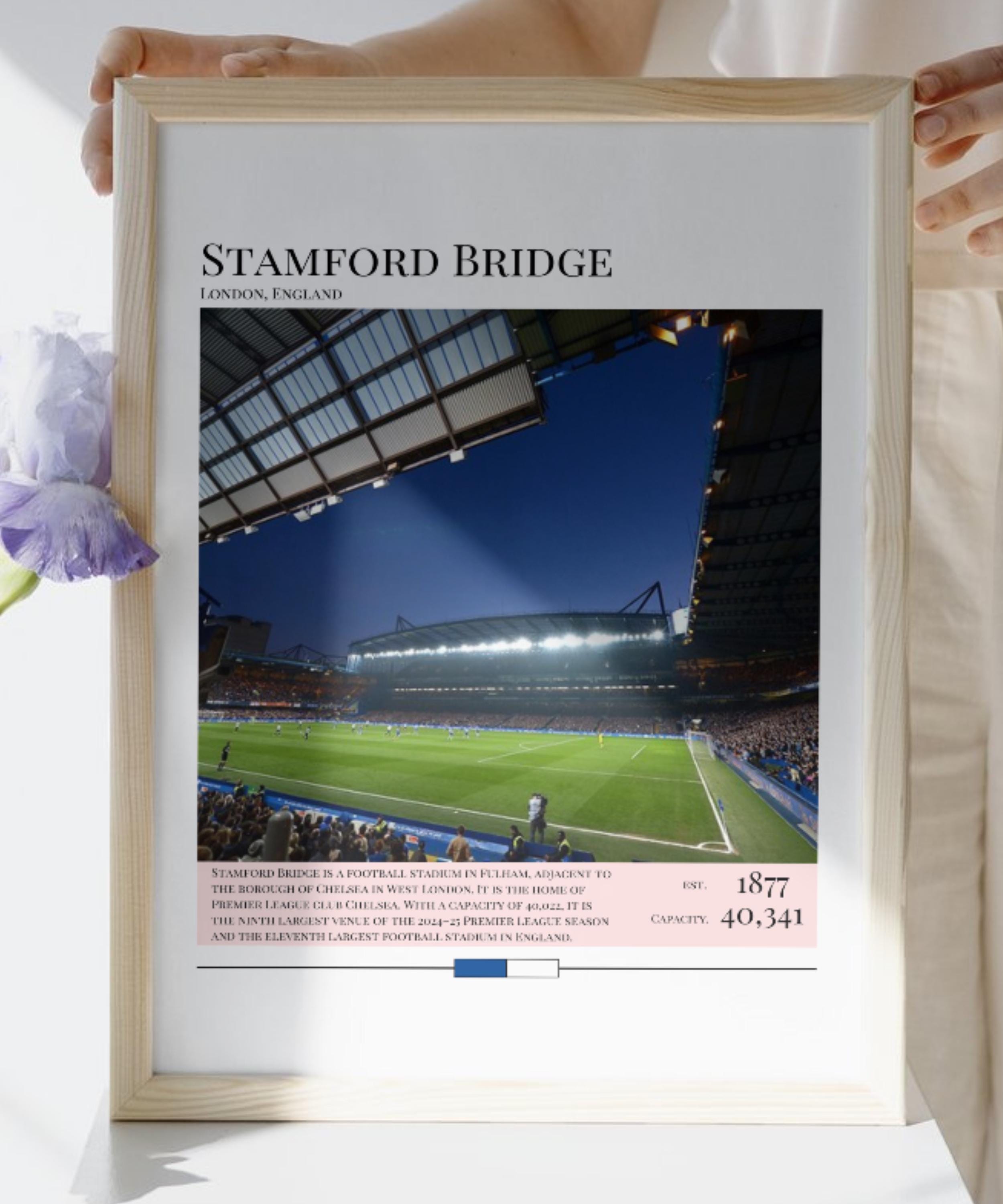 Stamford Bridge Stadium Poster, Chelsea F.C. Poster Print, Football ...