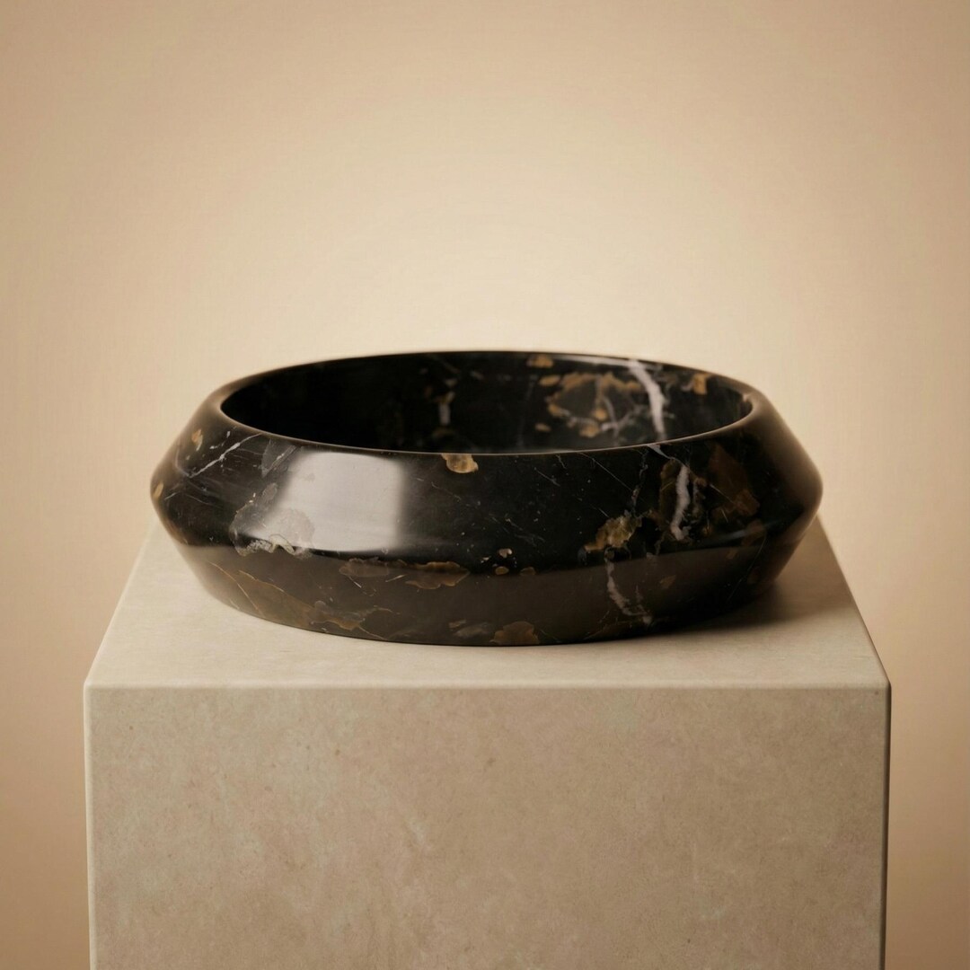 Michael Angelo Marble Eclipse Bowl / Centre Piece - Etsy