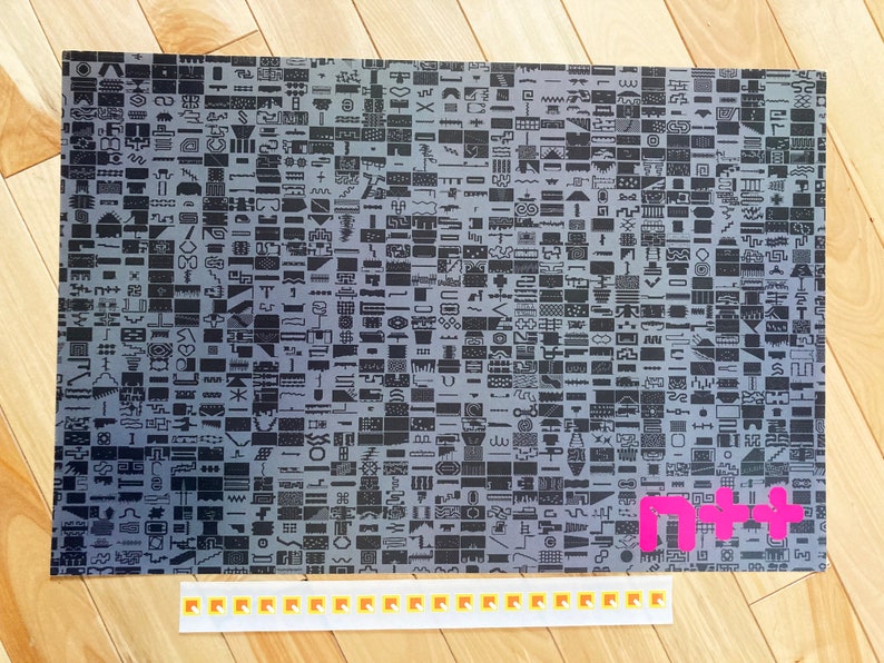 N++ (NPLUSPLUS) Limited-edition Poster - Levels All-over Print - Pink ...