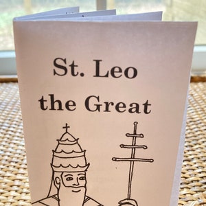 St. Leo the Great Easy Reader printable Mini Book - Etsy