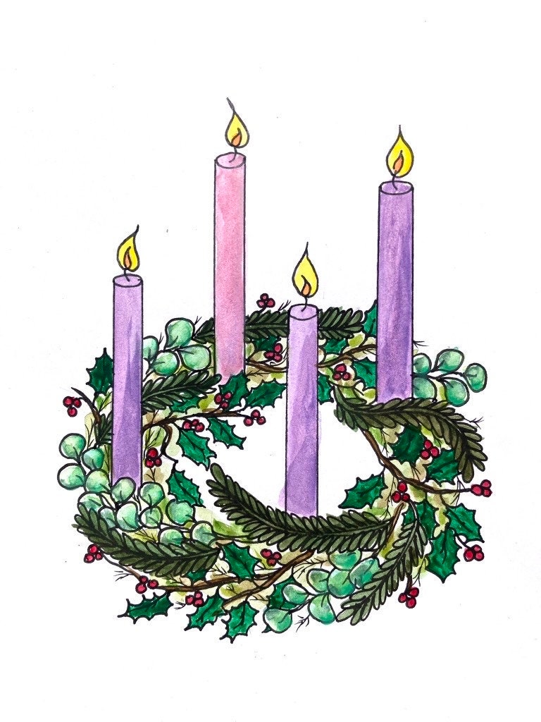 Catholic Advent Wreath Clipart